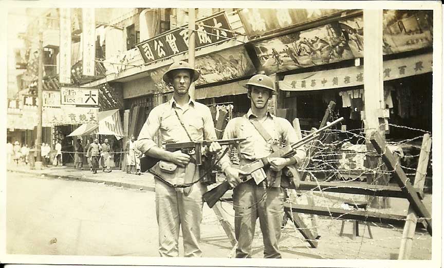 Marines: Shanghai China With Thompson And Bar China 1937 - Thompson ...