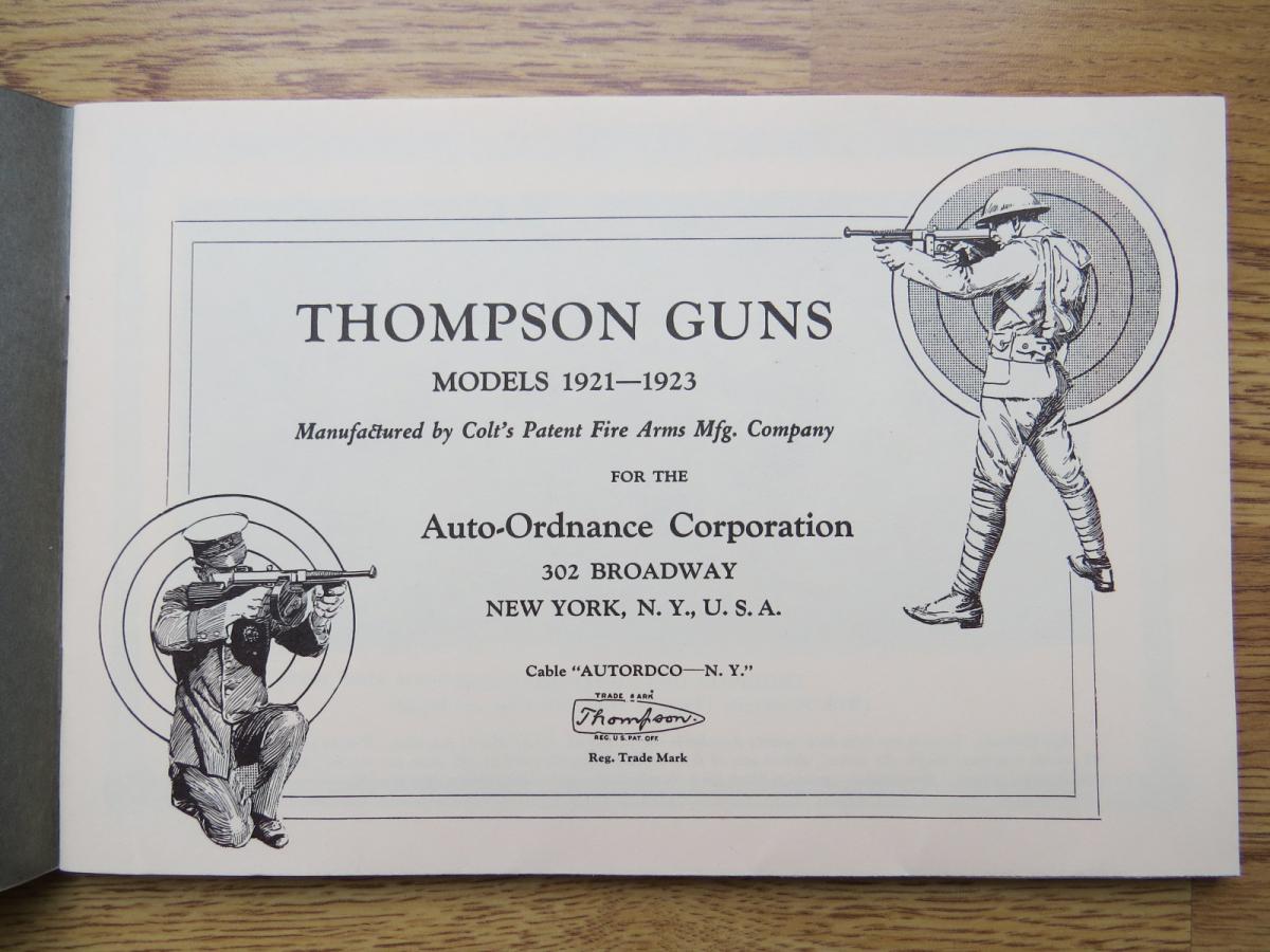1921-1923 repo Auto-Ordnance catalog. - Thompson Submachine Gun Message ...