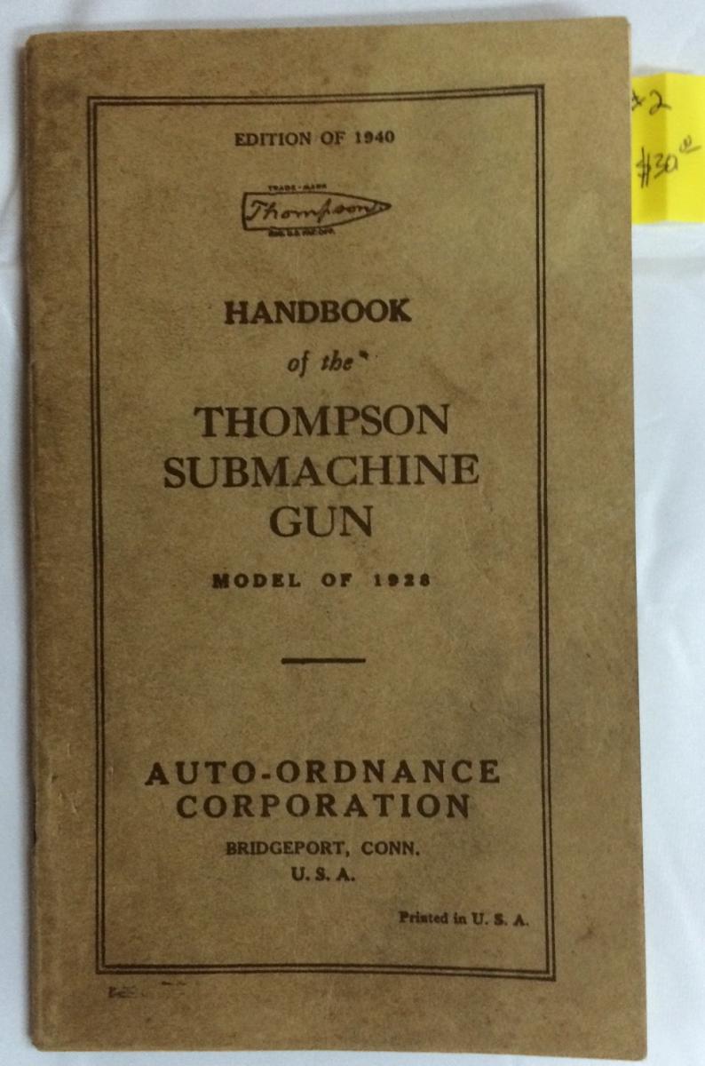 Thompson Paper Items For Sale - Thompson Submachine Gun Message Board ...