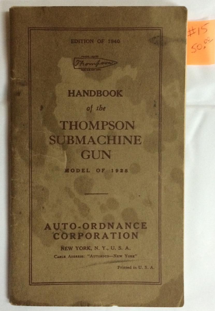 Thompson Paper Items For Sale - Thompson Submachine Gun Message Board ...