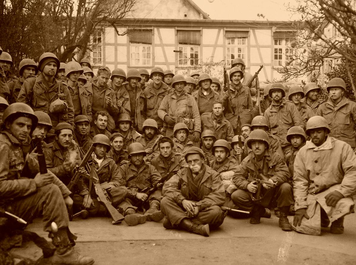 WWII Photo 157th Infantry Regiment Members Germany 1945 - Thompson ...