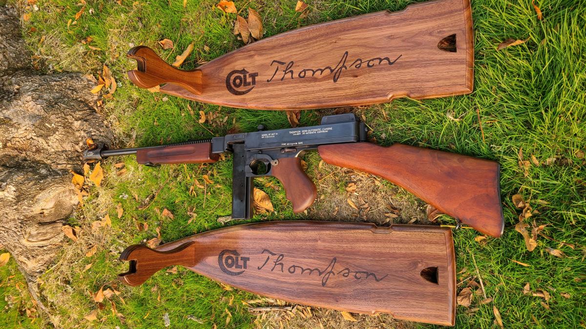 Great Display Stand Maker - Thompson Submachine Gun Message Board ...