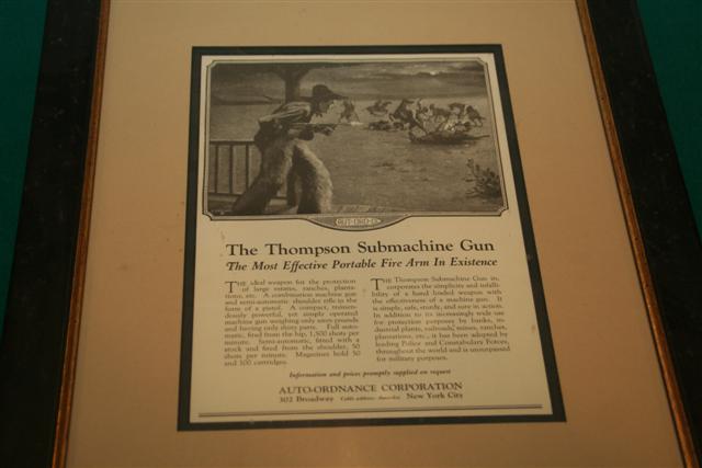 Original 1925 Thompson Machine Gun Ad - Thompson Submachine Gun Message ...