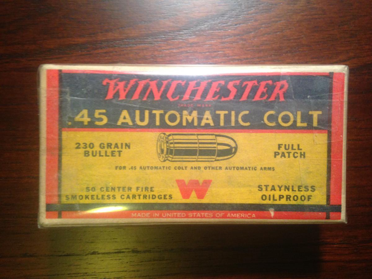 Winchester 45 ammunition 1912 - Thompson Submachine Gun Message Board ...