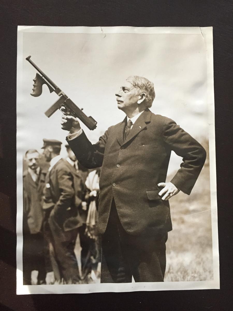 1928 John Thompson British award $15k press photo - Thompson Submachine ...