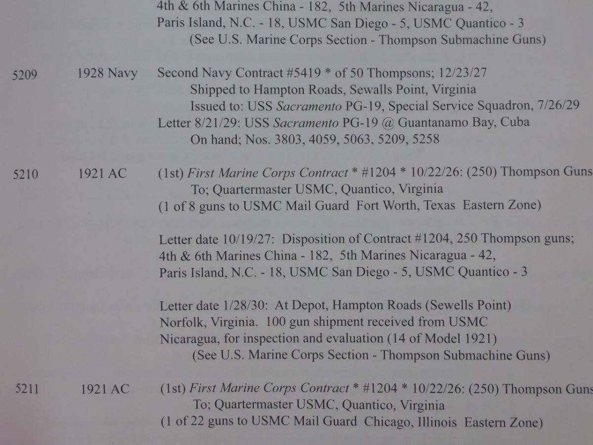 Two USMC Colt Serial Numbers - Colt Serial #'s - Board Photo ...