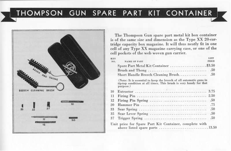 Colt Thompson Spare Part Kits - Thompson Submachine Gun Message Board ...