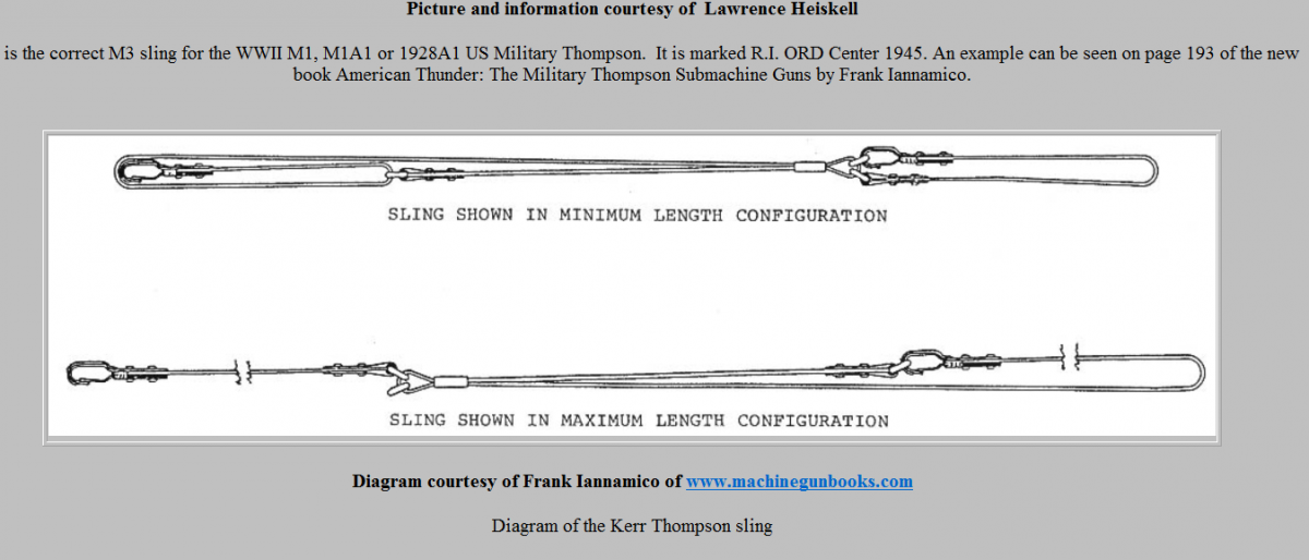 M1 TSMG Kerr Sling - Thompson Submachine Gun Message Board ...