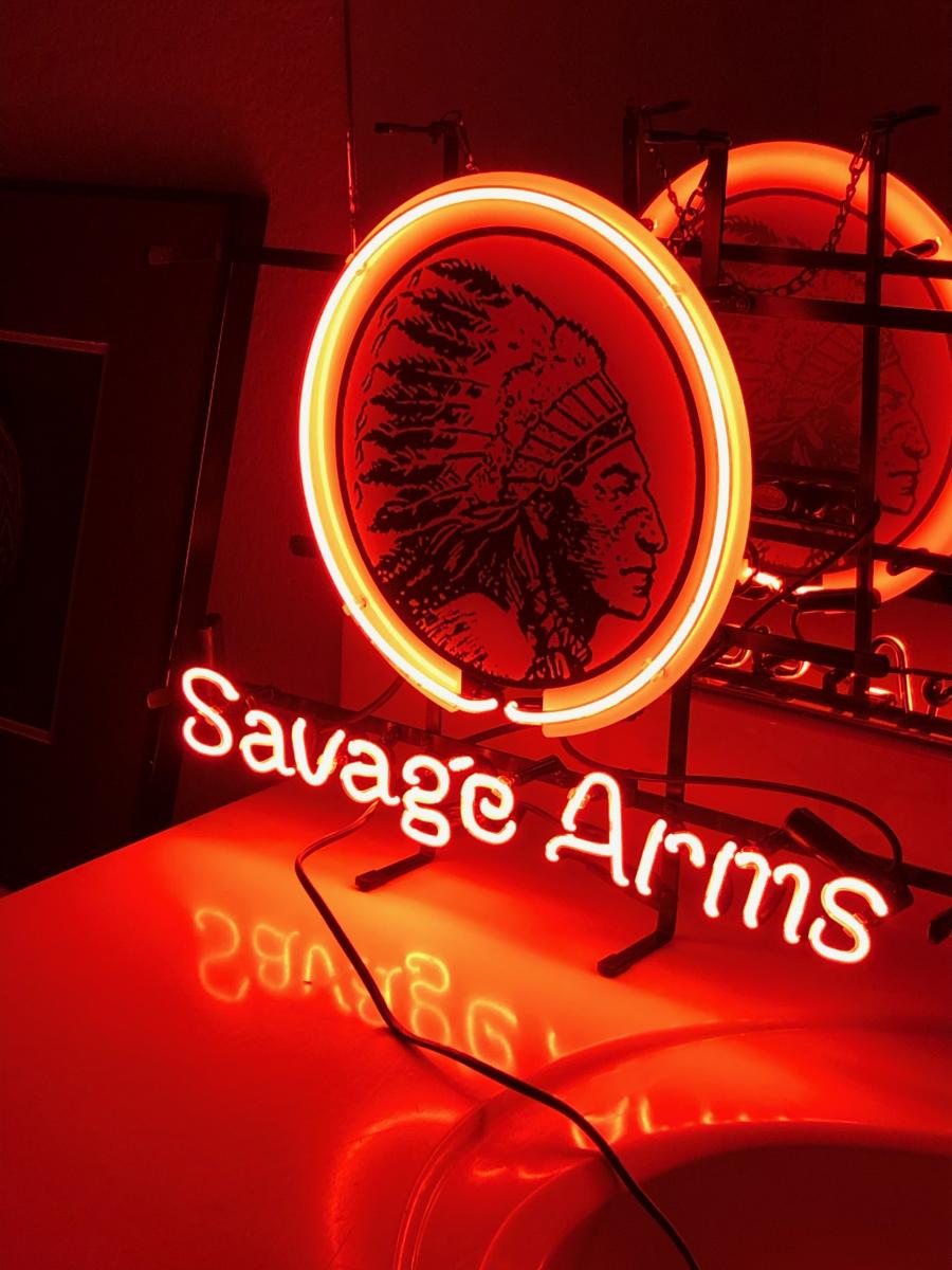 Savage Arms neon sign - Thompson Submachine Gun Message Board ...