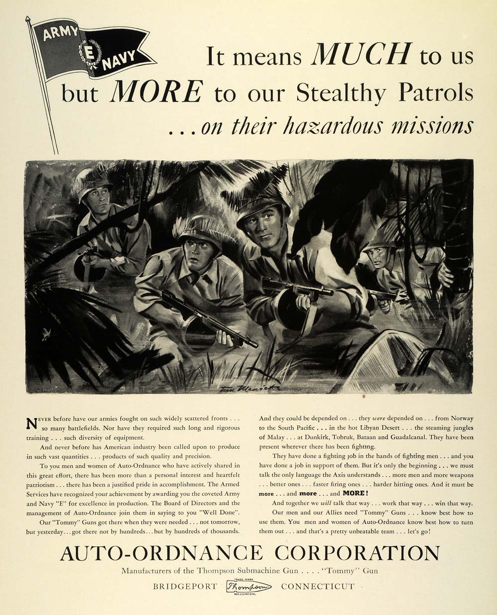 Auto Ordnance Corporation Ad In Fortune Magazine, 1942 - Thompson ...