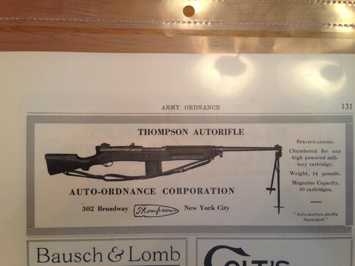 Auto Ordnance Ads 1923 - Thompson Submachine Gun Message Board ...