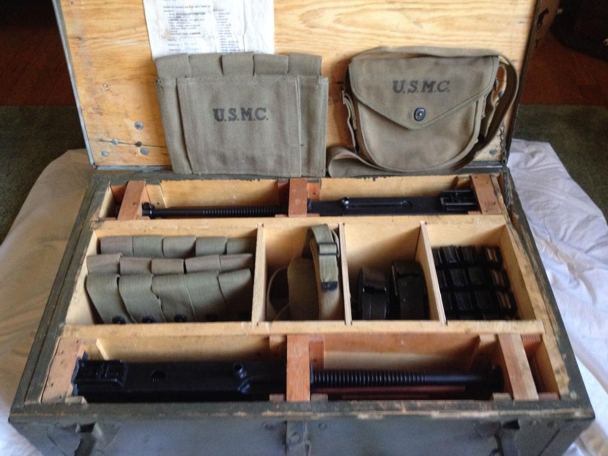 USMC transit chest with contents pics - Thompson Submachine Gun Message ...