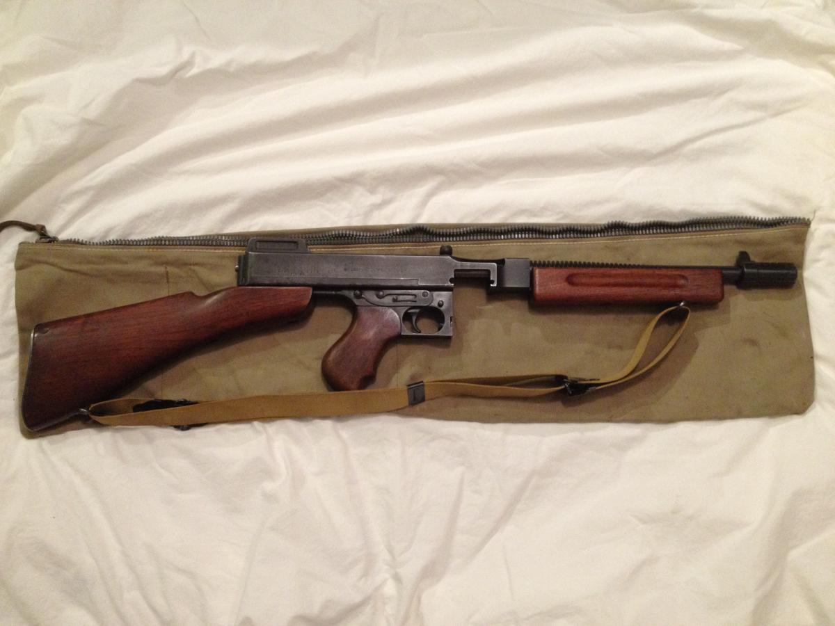 Theatre made USMC Thompson transit cover. - Thompson Submachine Gun ...