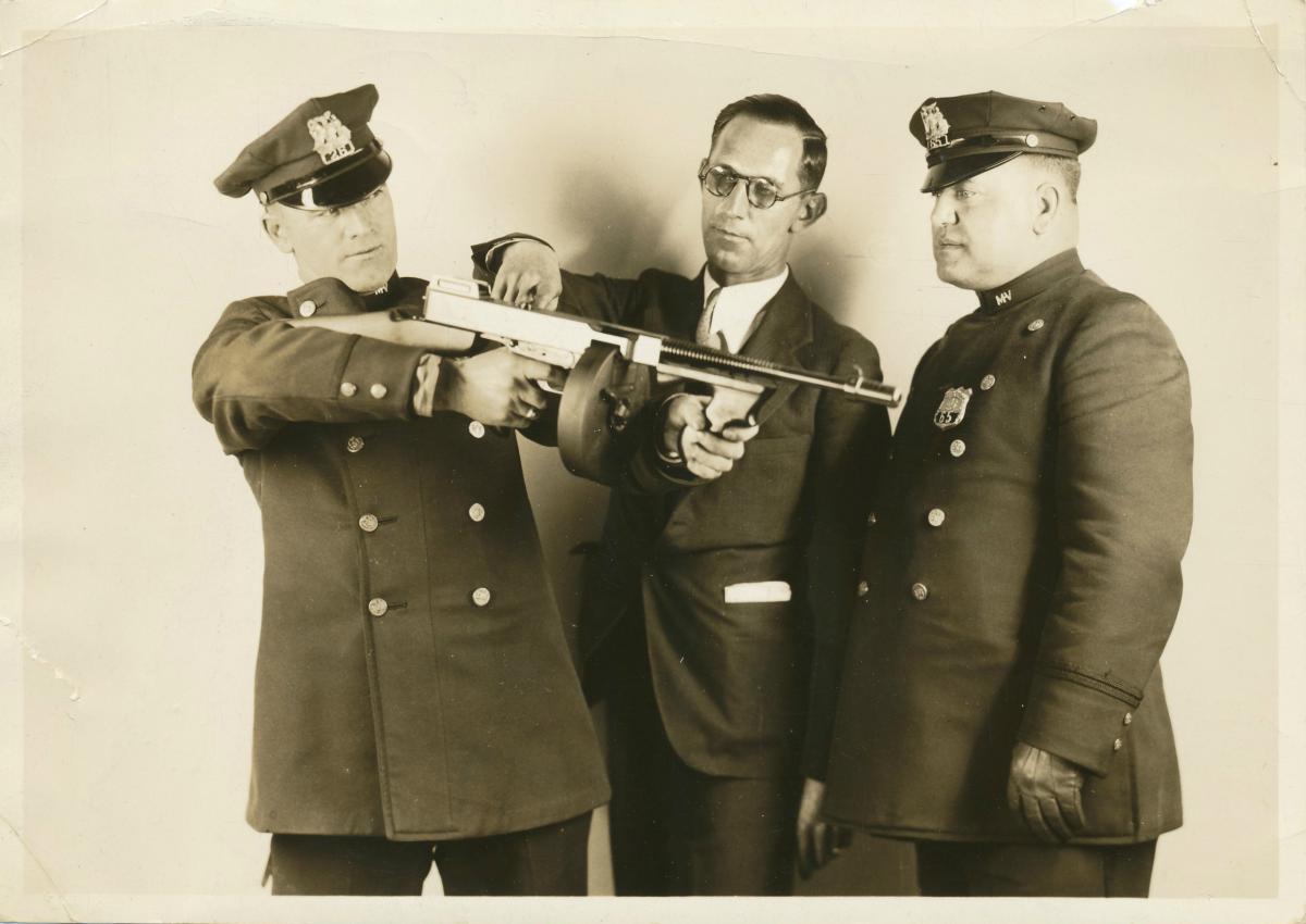 1920's Police Thompson Photograph, Officers With Factory Rep ...