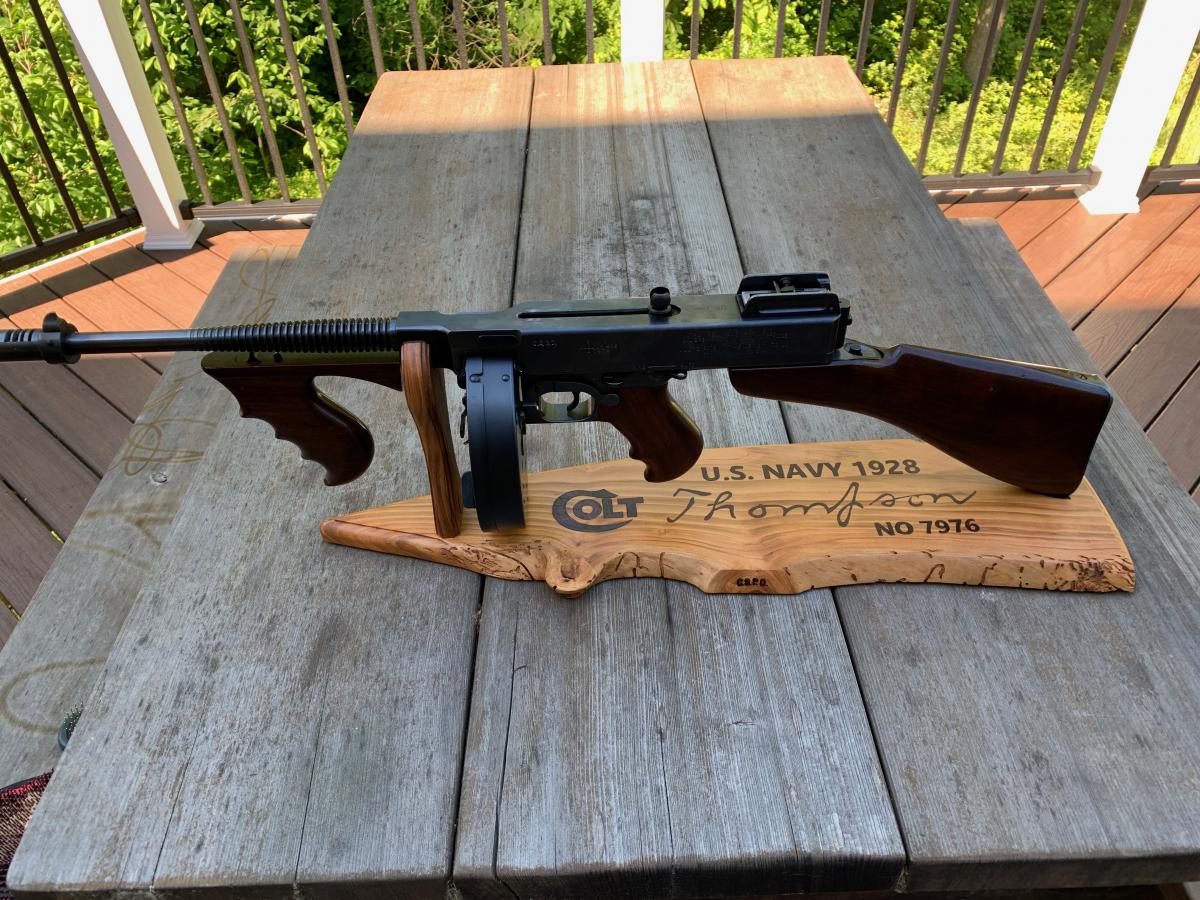 Great Display Stand Maker - Thompson Submachine Gun Message Board ...