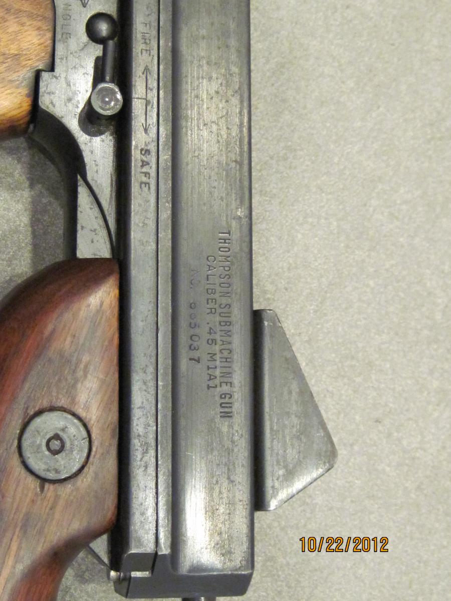 M1A1 Markings And Serial Numbers - Thompson Submachine Gun Message ...