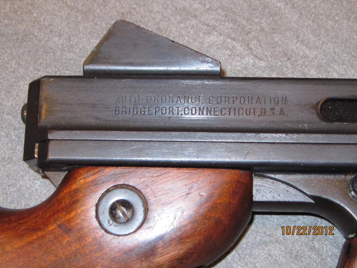 M1A1 Markings And Serial Numbers - Thompson Submachine Gun Message ...