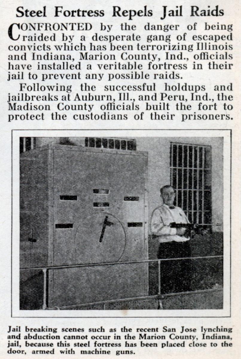 Mechanics Mags 1934-1936 Fortress Jail in Marion County, Ind. TSMG ...