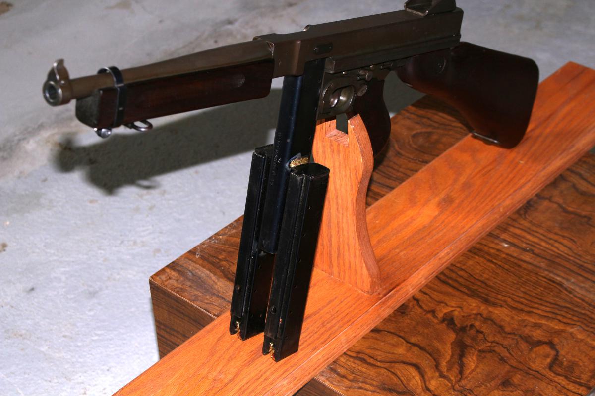 Photograph: G.I. Holding M1A1 Thompson With Taped Stick Magazines ...