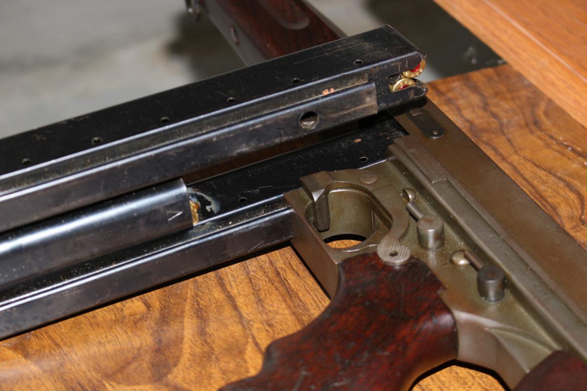 Photograph: G.I. Holding M1A1 Thompson With Taped Stick Magazines ...