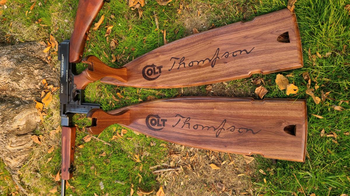 Great Display Stand Maker - Thompson Submachine Gun Message Board ...