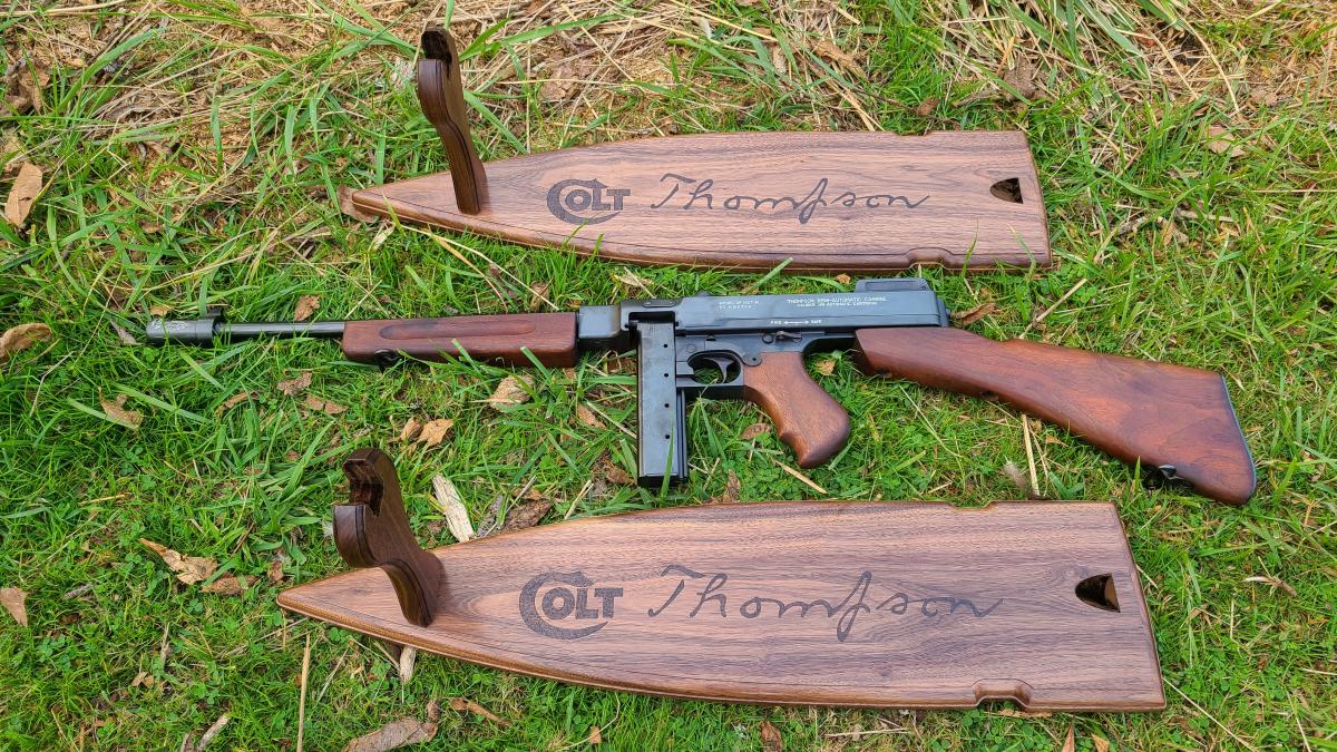 Great Display Stand Maker - Thompson Submachine Gun Message Board ...