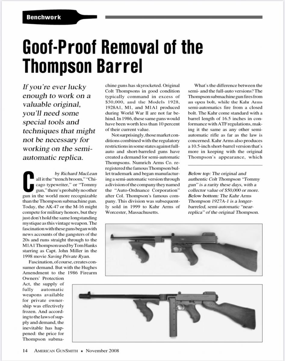 Barrel Vise - Page 2 - Thompson Submachine Gun Message Board ...