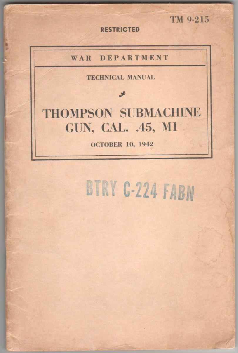 Thompson Paper Items for Sale, Including Cox Book & Early M1911 ...