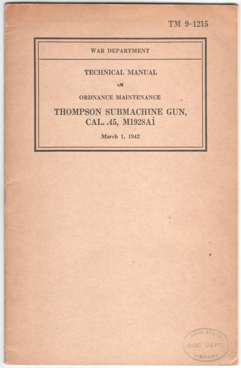 Thompson Paper Items for Sale, Including Cox Book & Early M1911 ...
