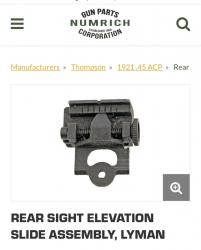 Lyman rear sight assembly - Kahr Ladder - Thompson Semi-Auto Discussion ...