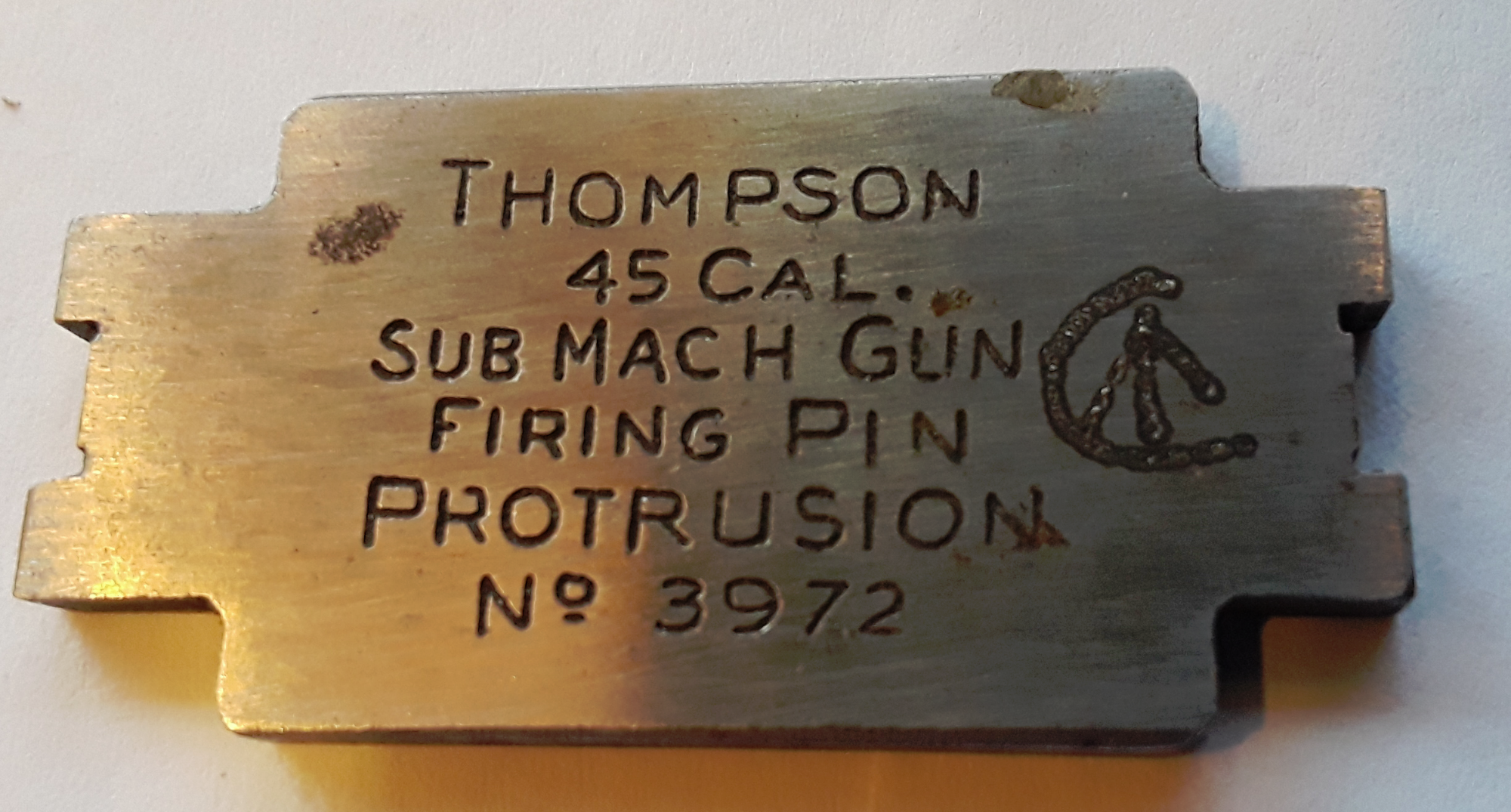 Thompson firing pin protrusion gauge - Thompson Submachine Gun Message ...