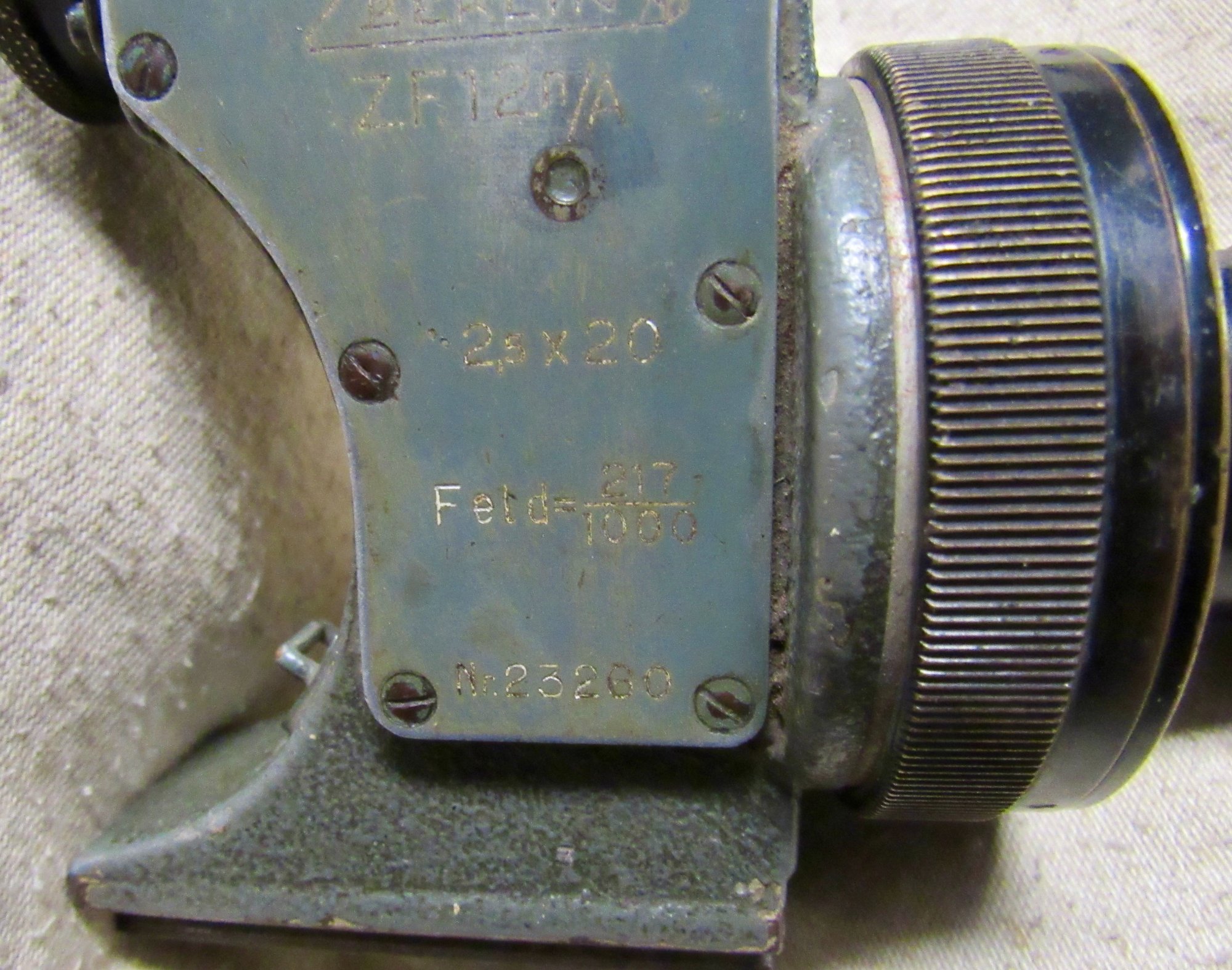 Very Rare MG08 Maxim zf 12n/A Scope - Maxim, Vickers, & Other Water ...