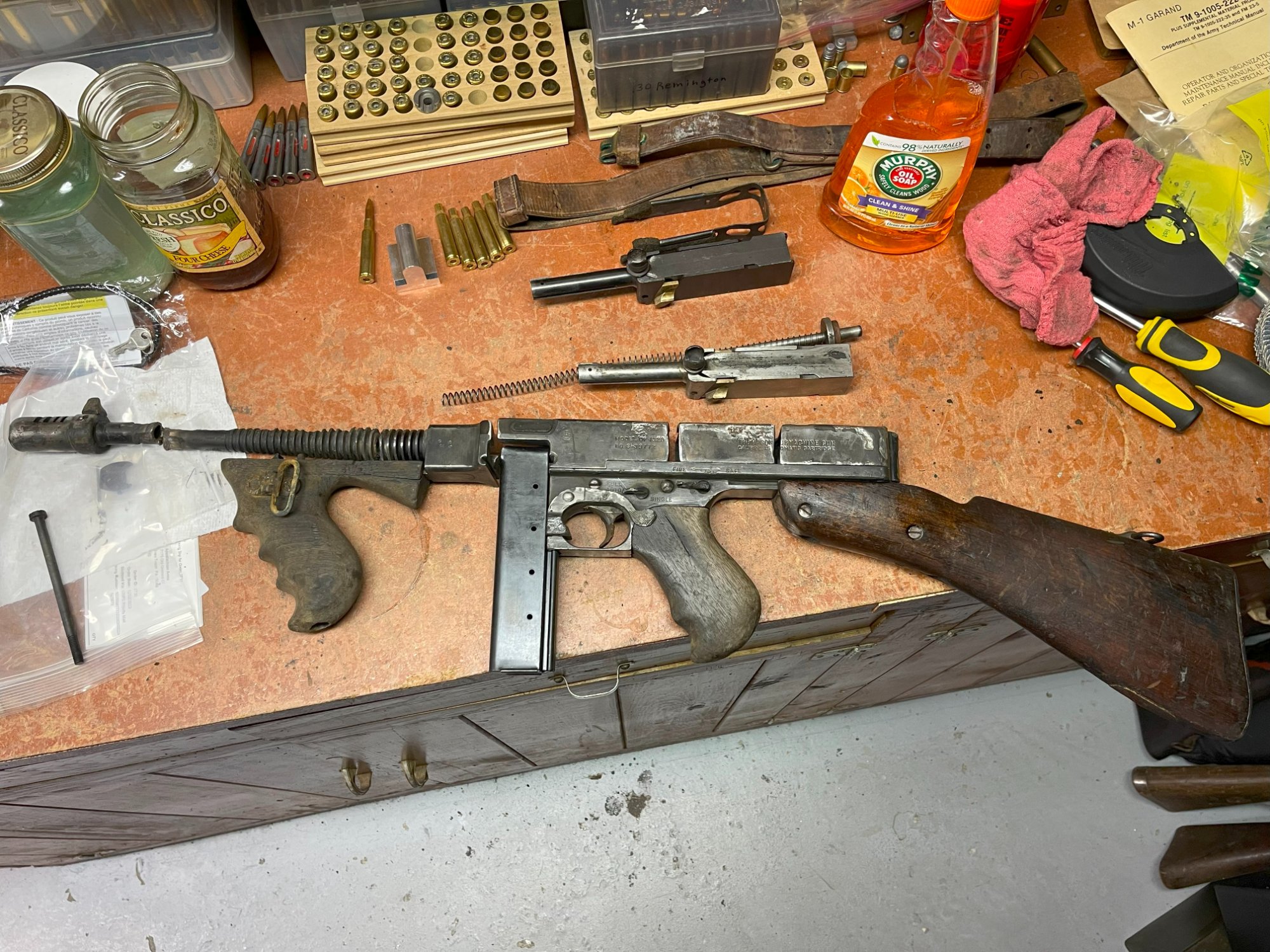 British M1928 Parts Kit w/ Odd Markings - Thompson Submachine Gun ...