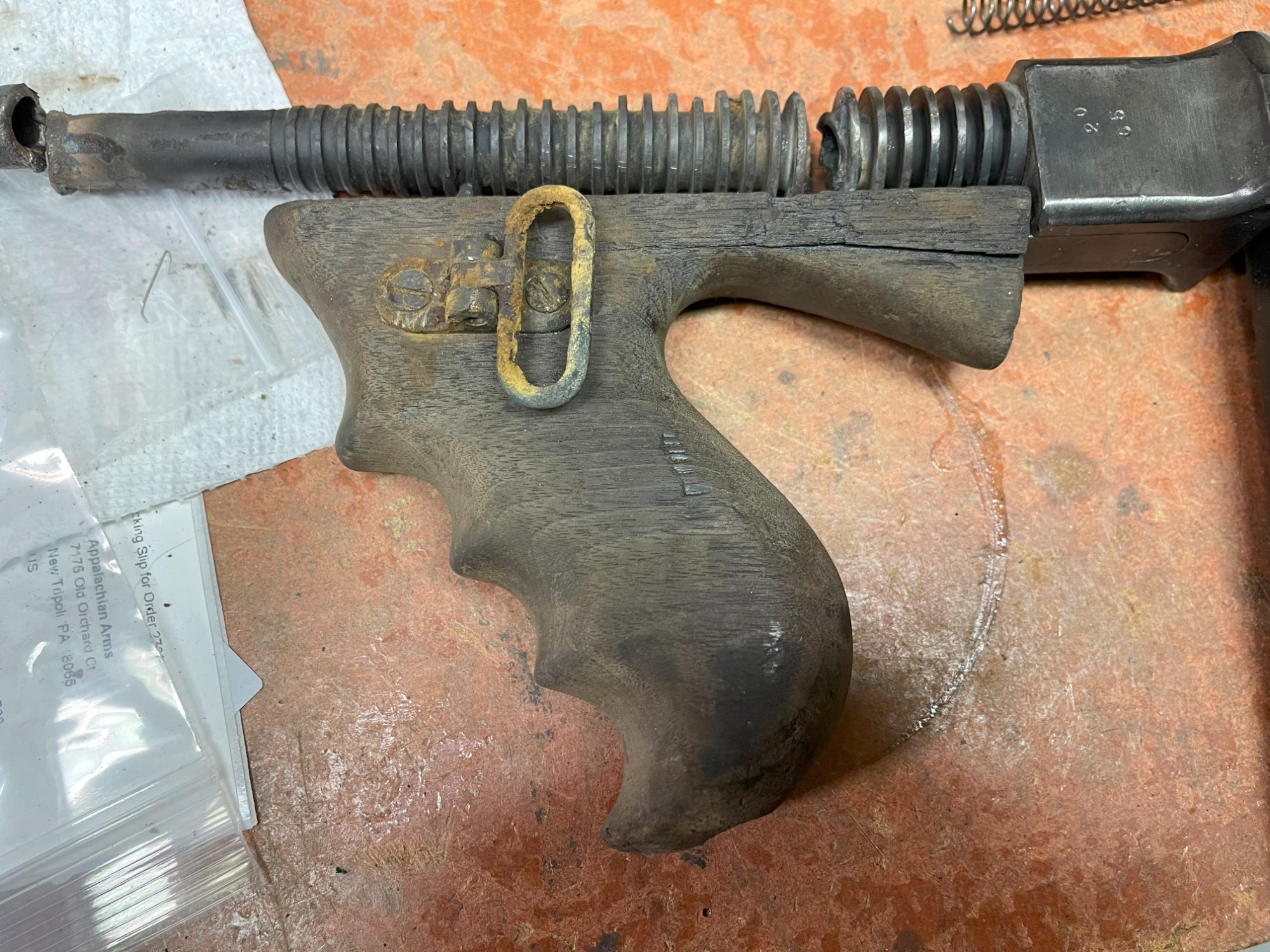 British M1928 Parts Kit w/ Odd Markings - Thompson Submachine Gun ...