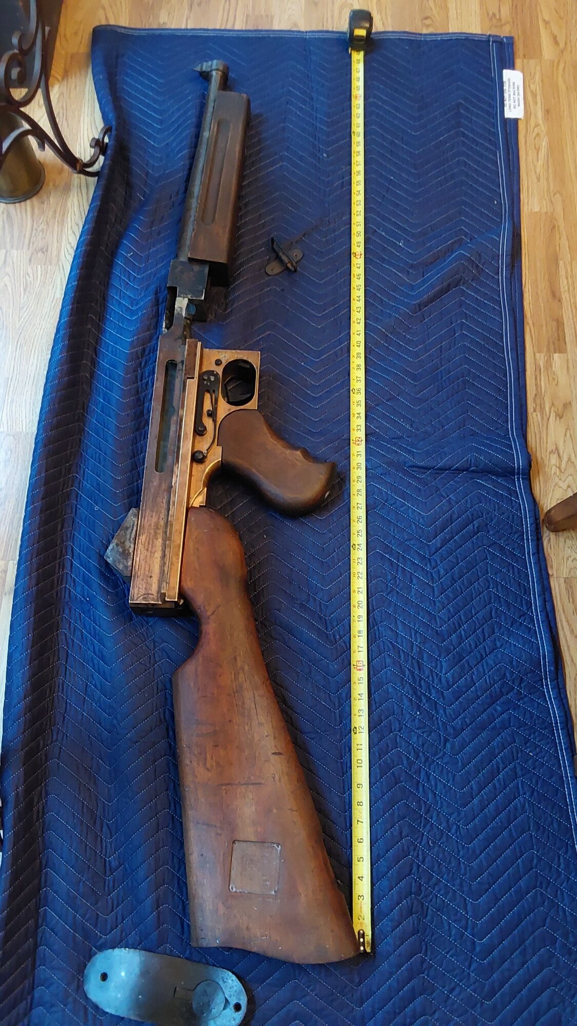 Oversized Thompson Display with Brass receiver - Thompson Submachine ...