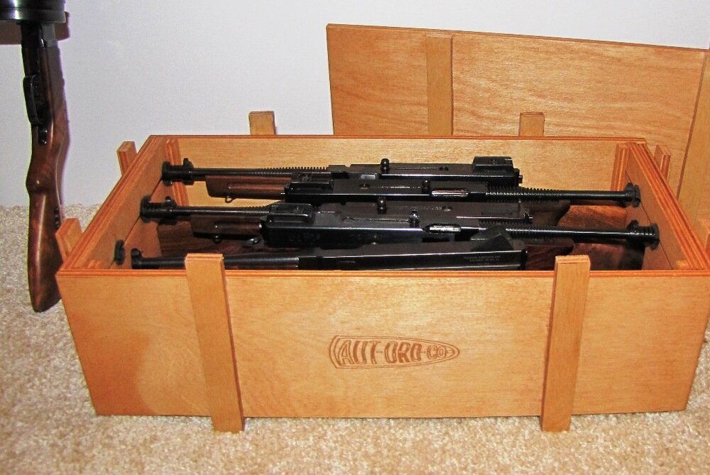 Thompson shipping crate in miniature - Thompson Submachine Gun Message ...
